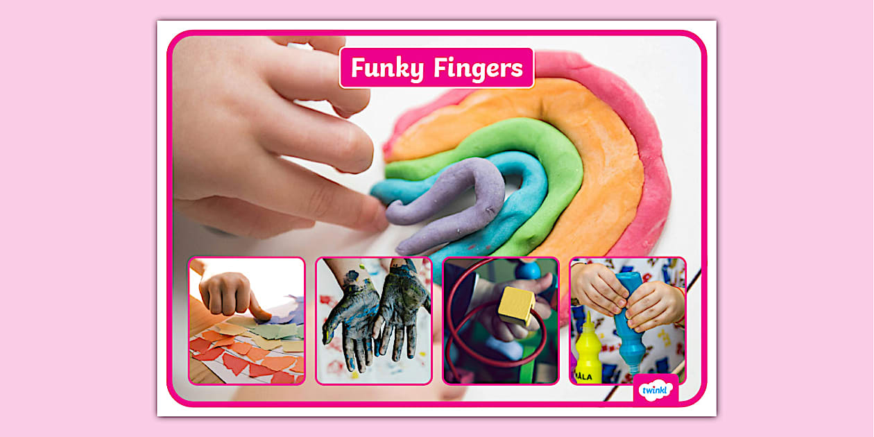 Funky Fingers Display Poster (teacher made) - Twinkl