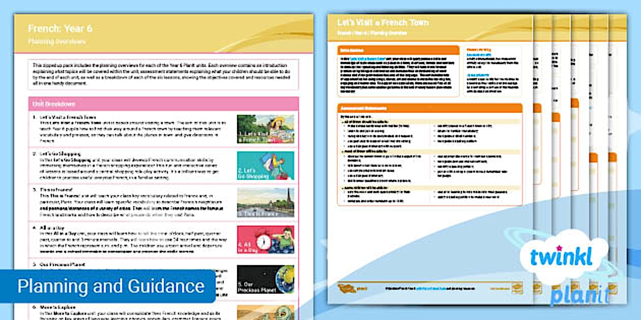 👉 French: Year 6 Planning Overviews (teacher made)