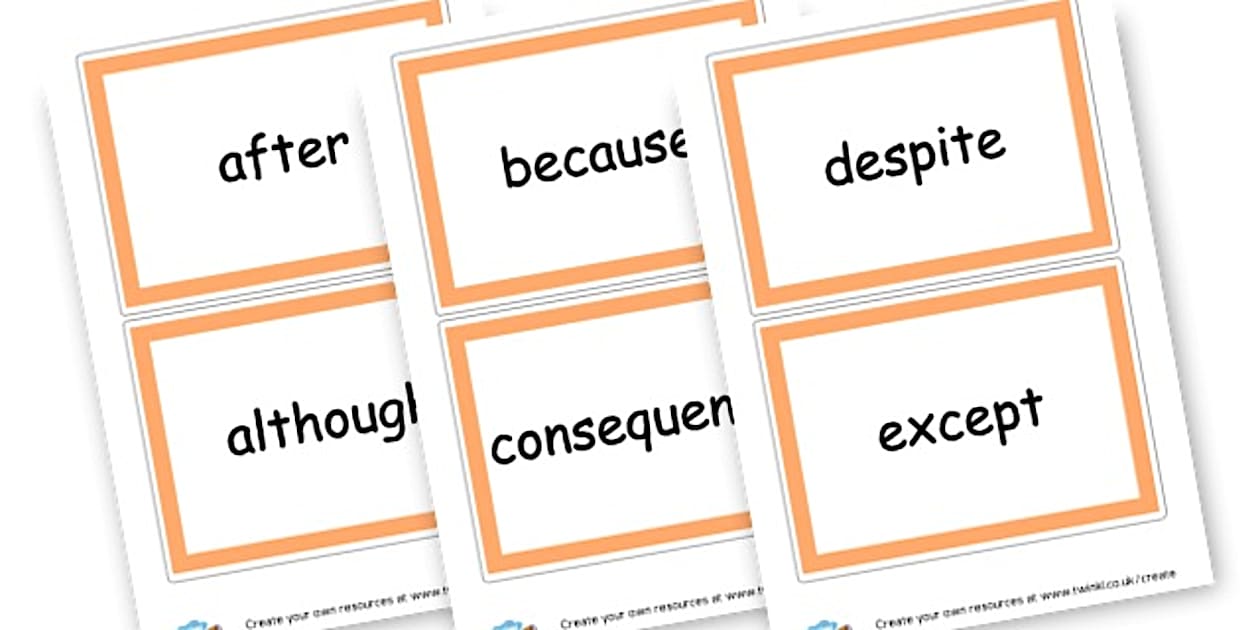 Conjunctions Cards (teacher made) - Twinkl