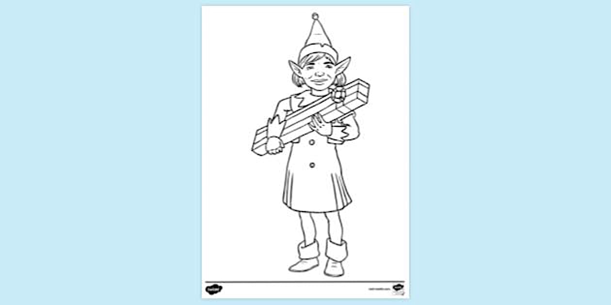 Elf Colouring Page | Colouring Sheets (Teacher-Made)