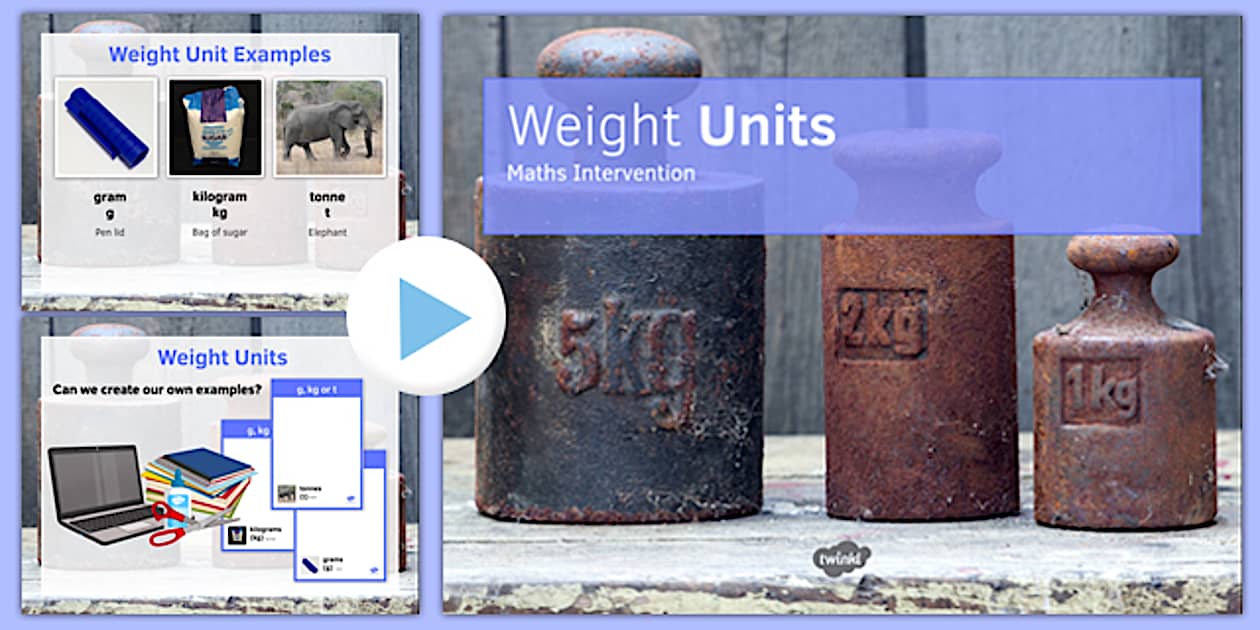 Maths Intervention Weight Unit PowerPoint - Twinkl