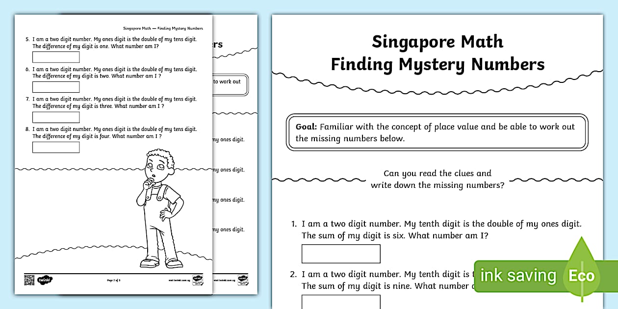 *Singapore Math -- Finding Mystery Numbers* (teacher made)