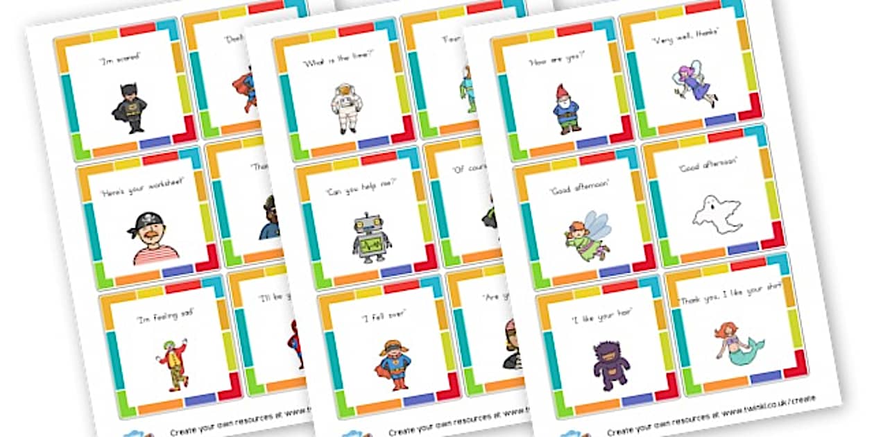 Conversation Responses Matching (teacher made) - Twinkl