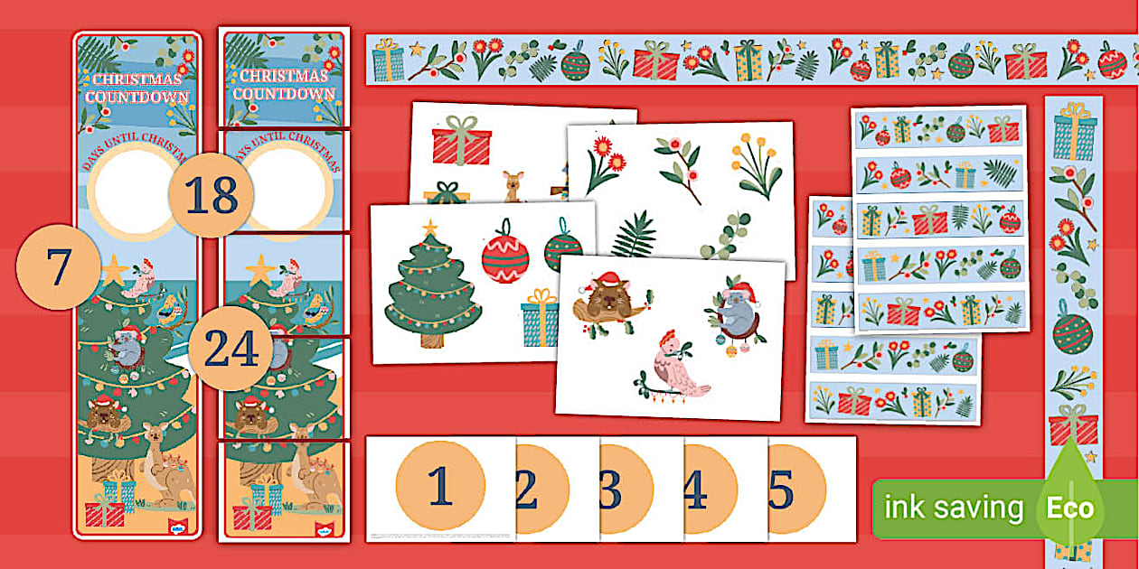 Aussie Christmas Countdown Decorating Pack | Twinkl