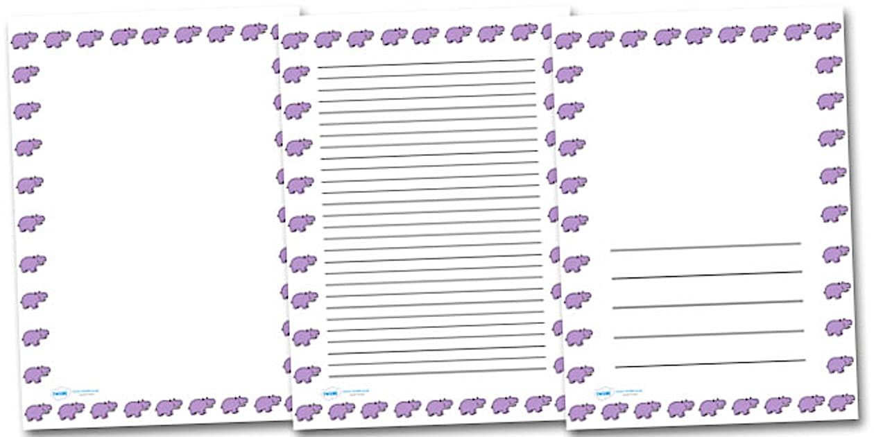 Hippo Landscape Page Borders- Landscape Page Borders