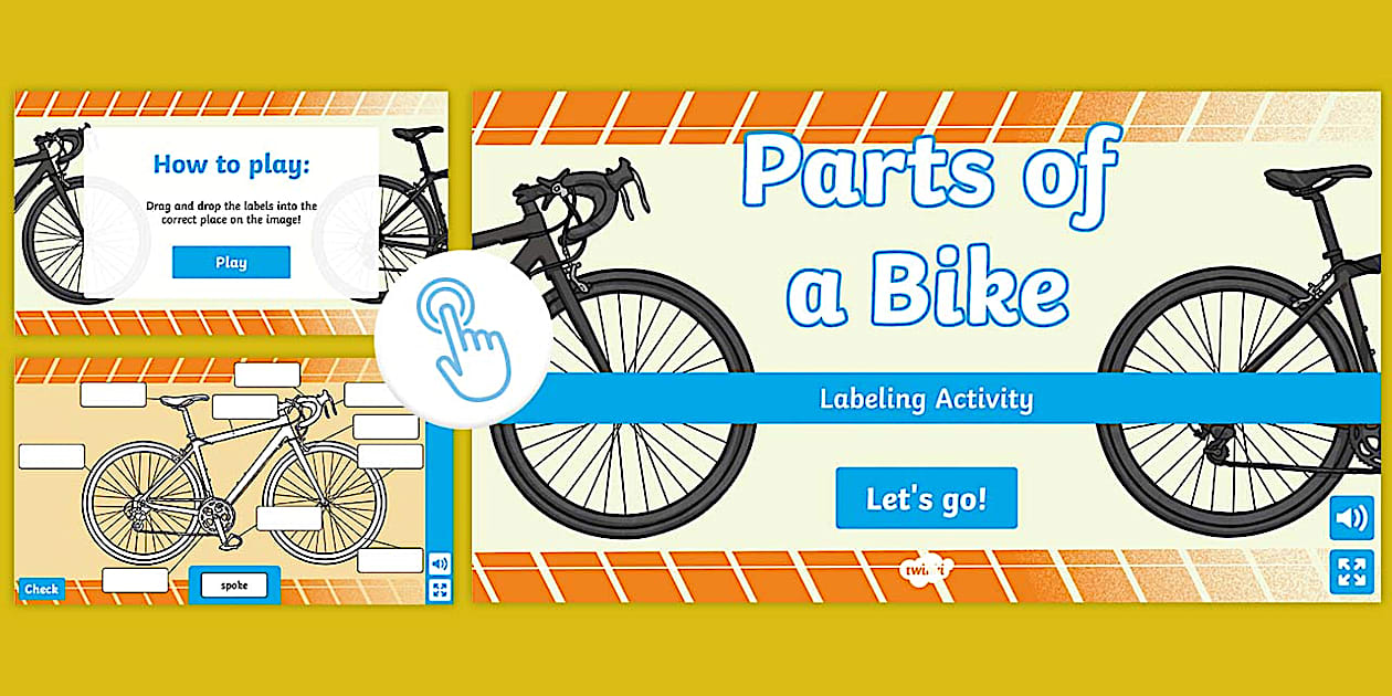 Parts of a Bike Interactive Labeling Activity (Teacher-Made)