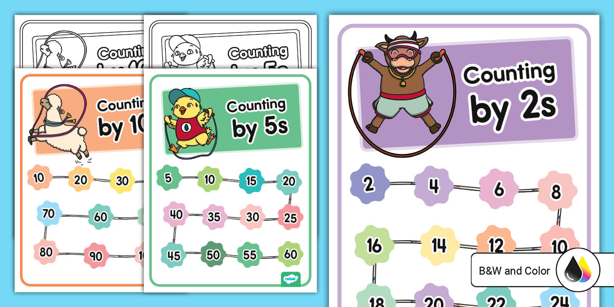 Skip Counting Posters (Hecho por educadores) - Twinkl
