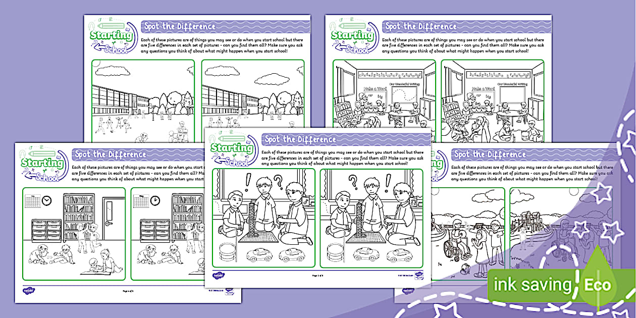 Starting School: Spot the Difference (teacher made) - Twinkl