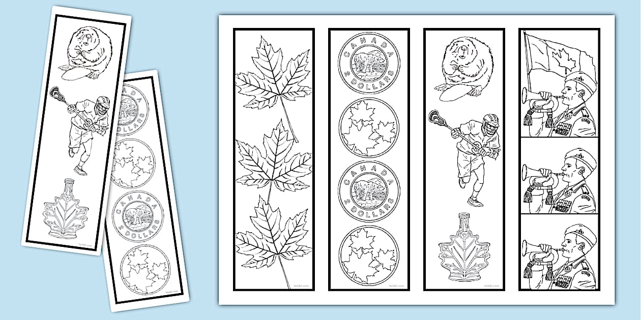 Canada Day Bookmarks - Twinkl Classroom Management