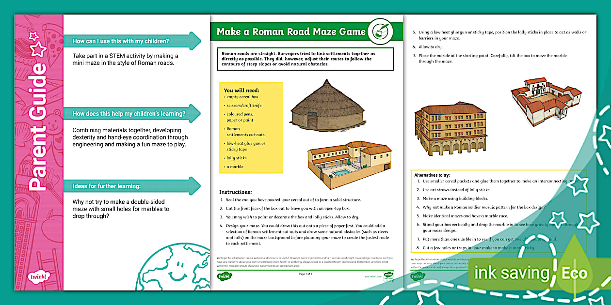Create a Roman Road Maze Craft