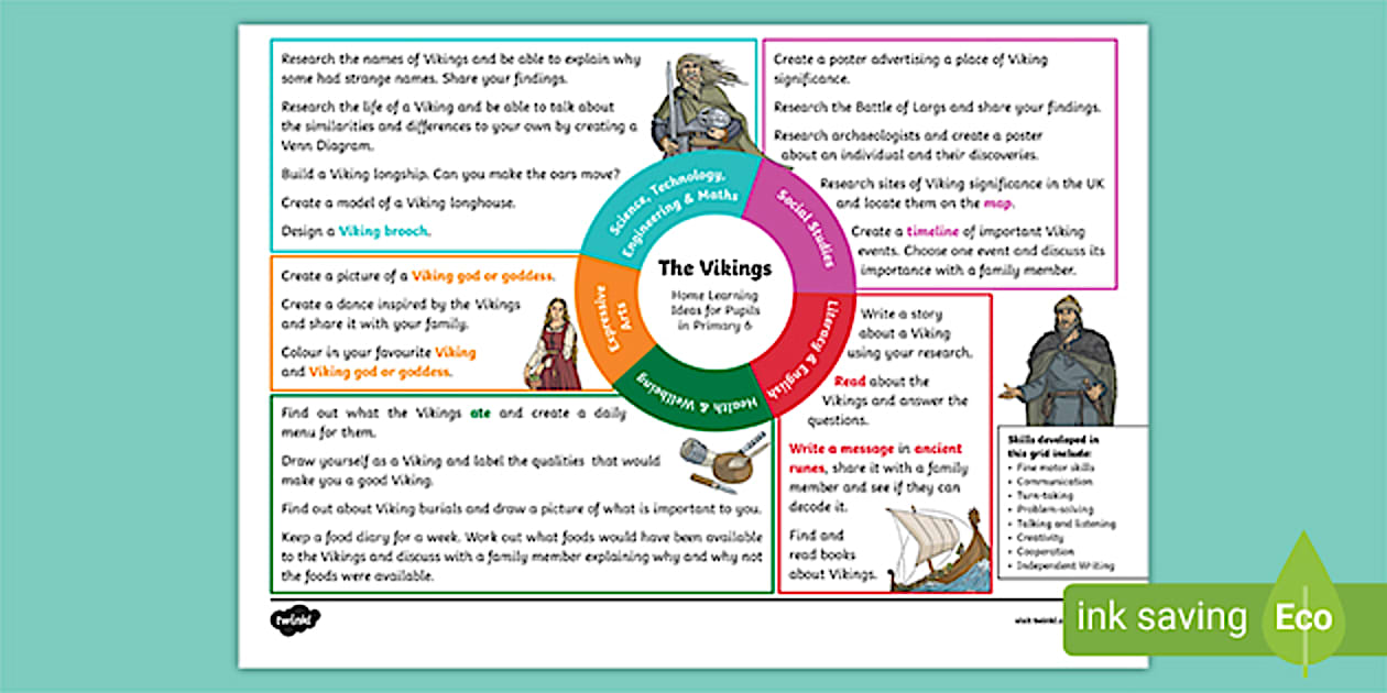 Vikings P6 Mini Home Learning Topic (teacher made) - Twinkl