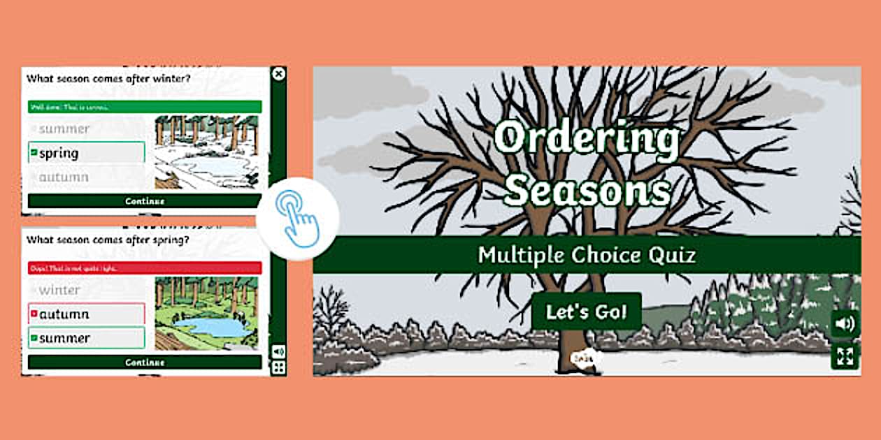 Ordering Seasons Interactive Game (teacher made) - Twinkl