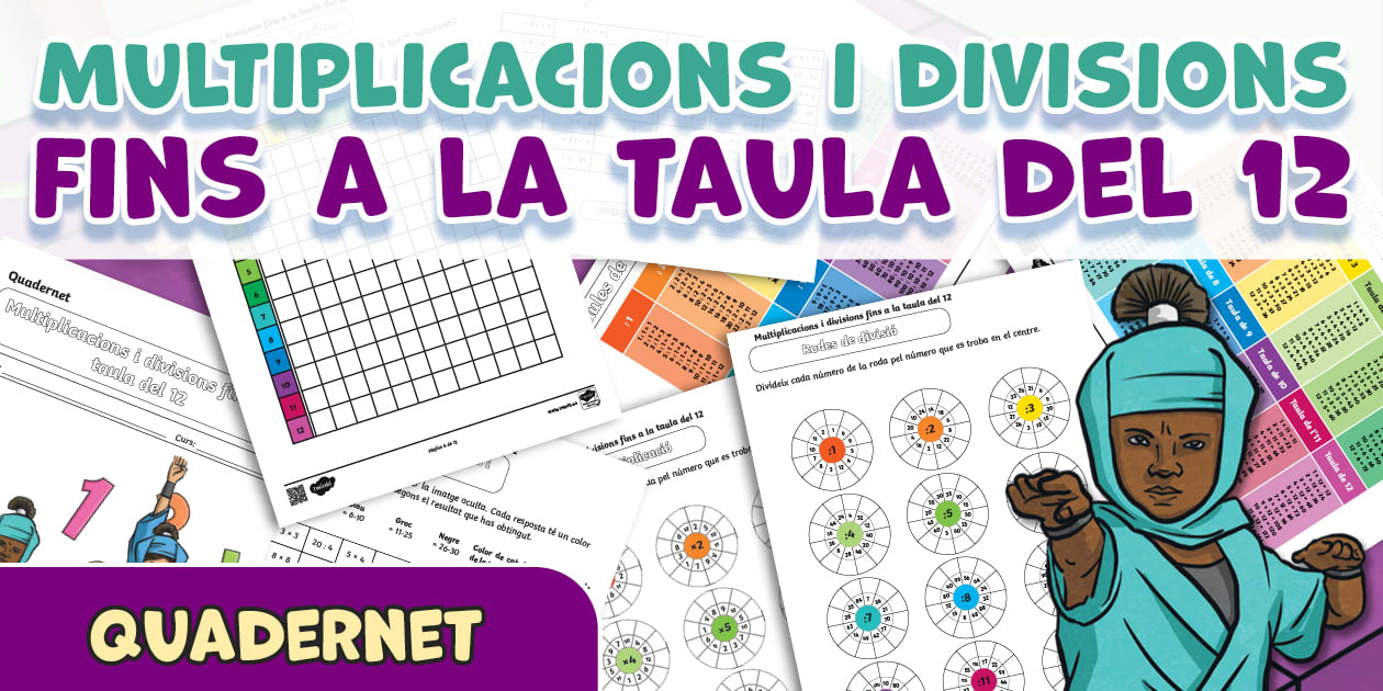 Quadernet: Multiplicacions i divisions fins a la taula del 12 - Català