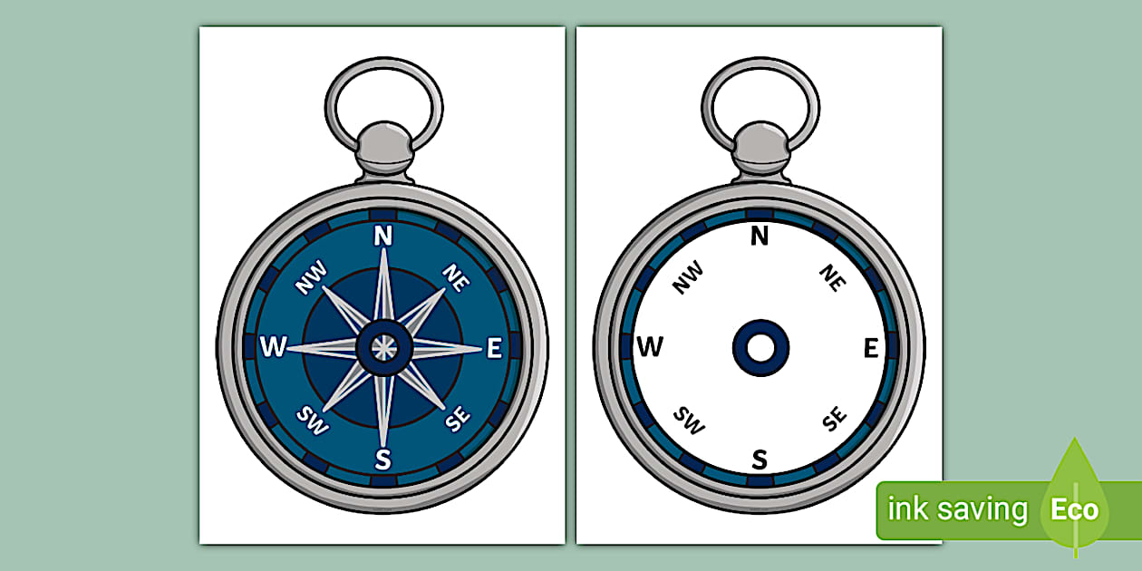 Large Compass Display Cut-Outs (Lehrer gemacht) - Twinkl