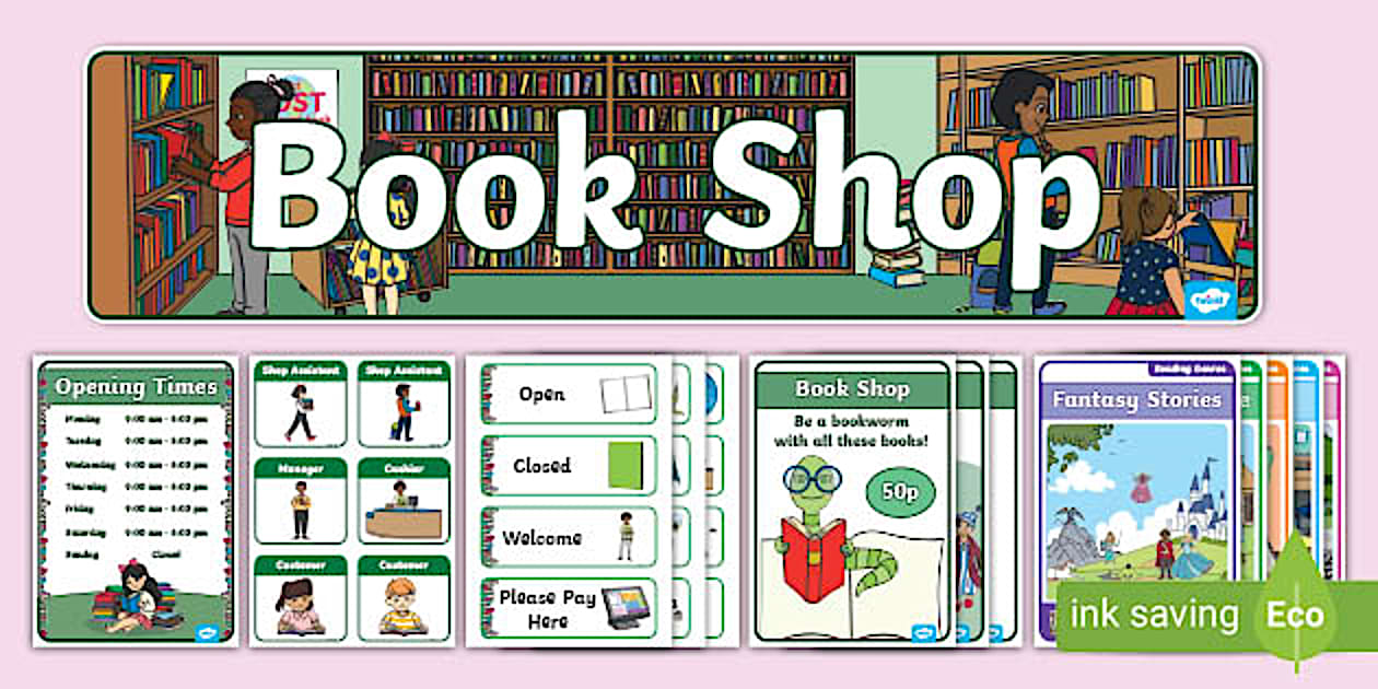 Editable Book Shop Role Play Pack (teacher made) - Twinkl