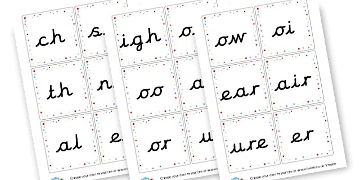 Phase 3 Sounds Cards (teacher made) - Twinkl