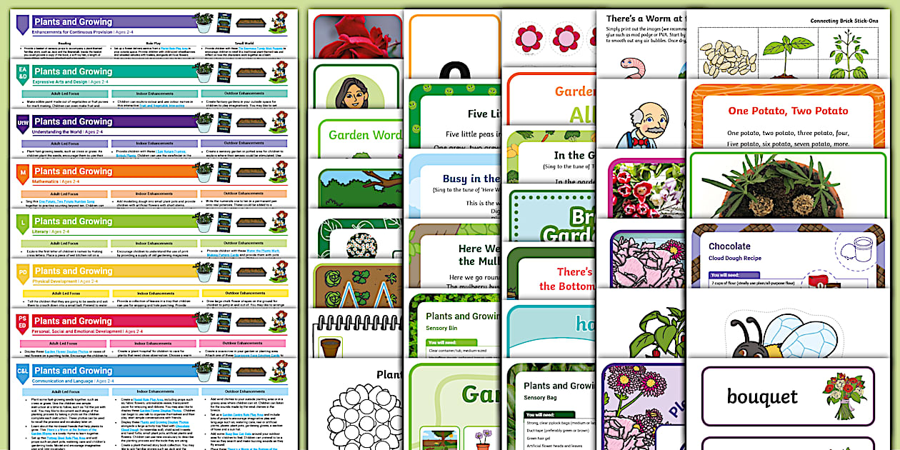 Kindergarten Plants Planning and Continuous Provision Pack Ages 2-4