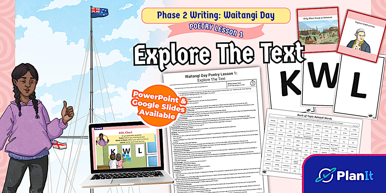 Ph2 Writing: Waitangi Day Poetry Lesson 1: Explore The Text