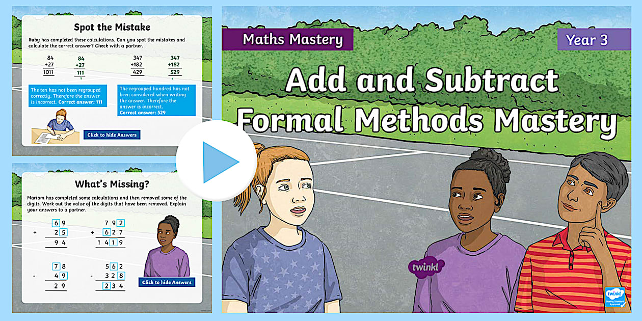 Column Subtraction and Addition PowerPoint (teacher made)