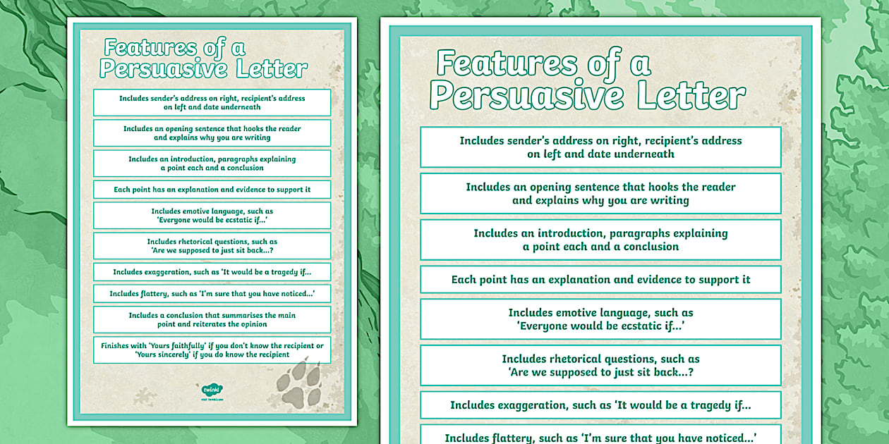 Features Of A Persuasive Letter Display Poster Twinkl features-of-a-persuasive-letter-display-poster-twinkl