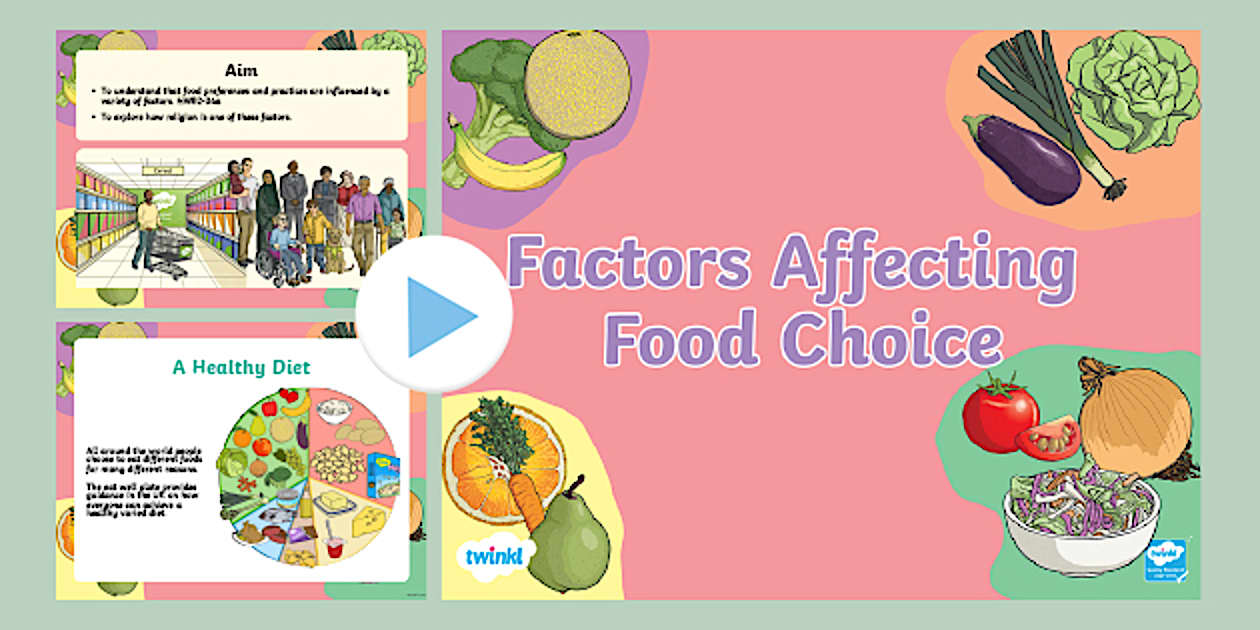 Factors Affecting Food Choice PowerPoint (teacher made)