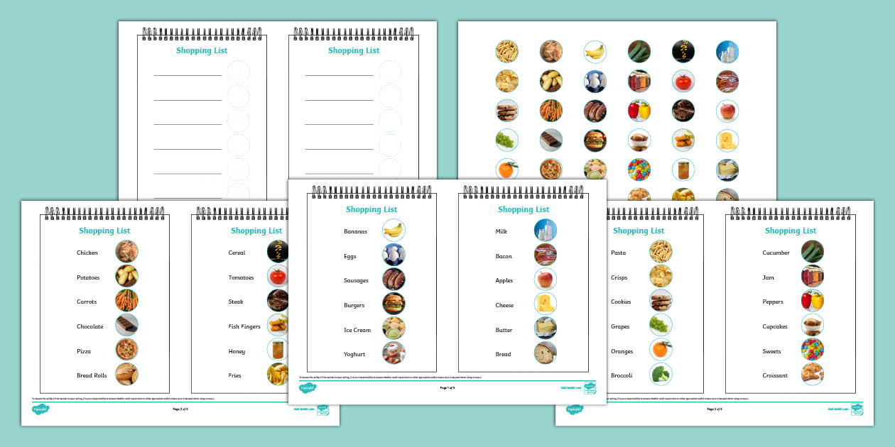 Supermarket Shopping List (Teacher-Made) - Twinkl