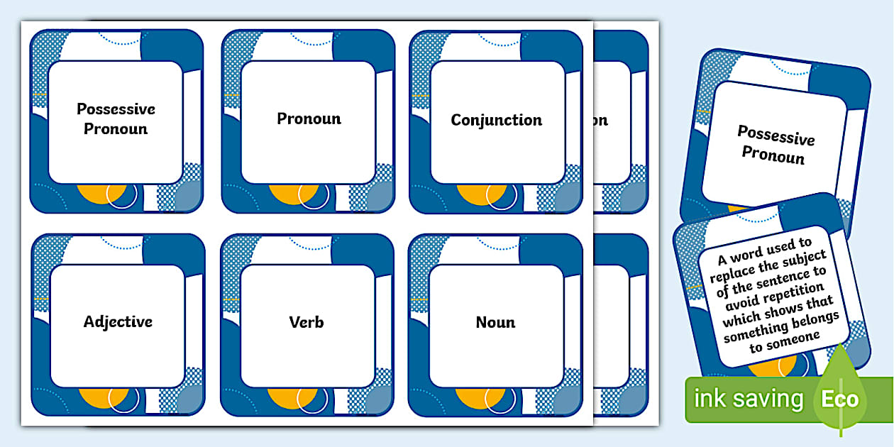 11+ Grammatical Definitions Card Game - Twinkl