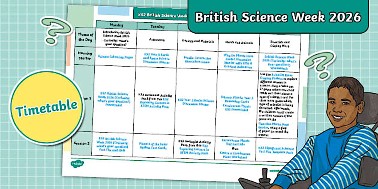 KS2 British Science Week 2026 Timetable