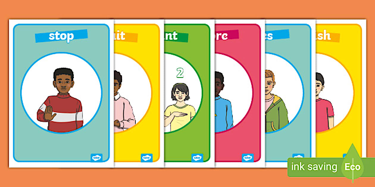 Editable Auslan Words Posters (teacher made) - Twinkl