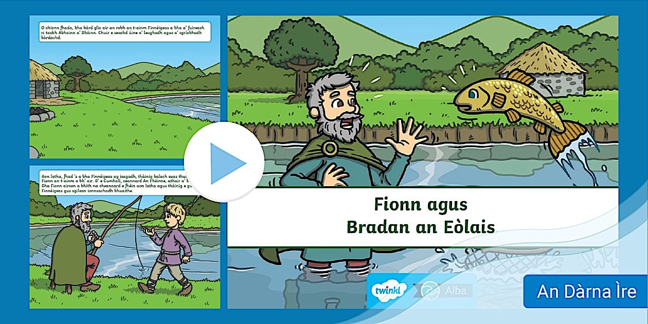Fionn agus Bradan an Eòlais - PowerPoint (teacher made)