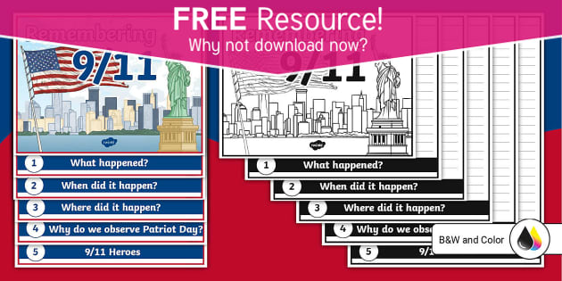 FREE Patriot Day Remembering 9/11 Flipbook (teacher made)