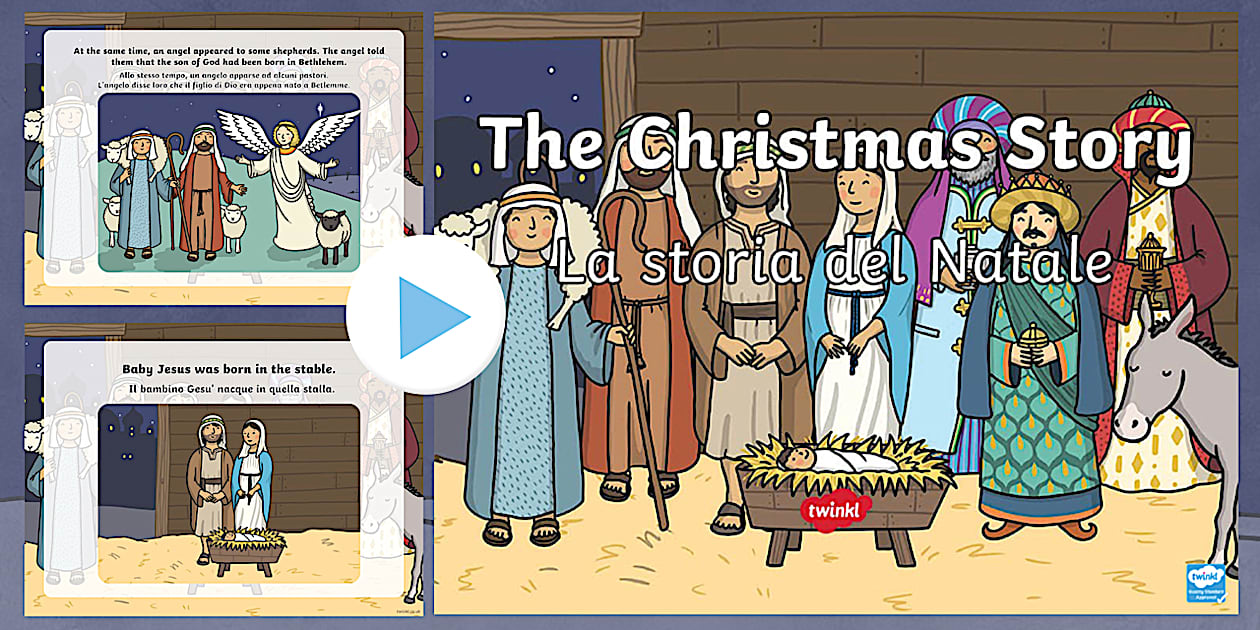 The Nativity Christmas Story PowerPoint English/Italian - The Nativity