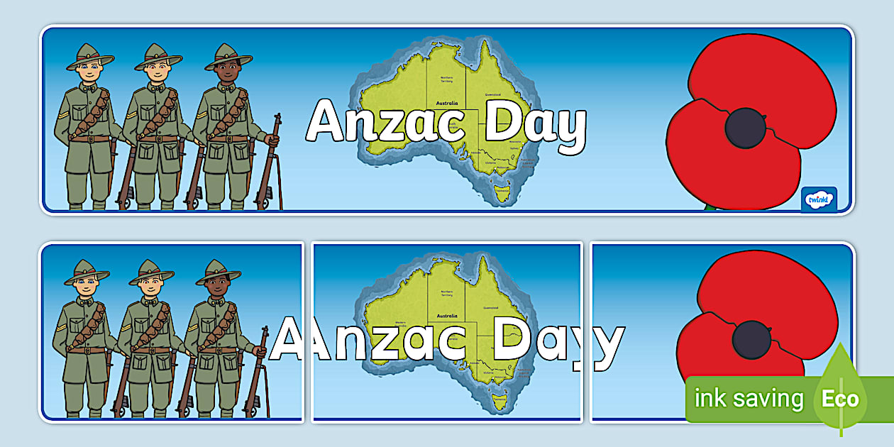 Anzac Day Display Banner - Australia - Events - Twinkl