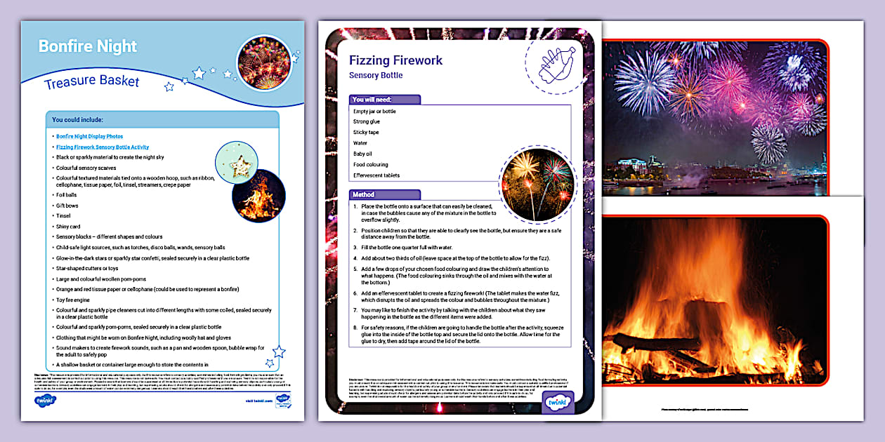 Bonfire Night Treasure Basket Ideas | Twinkl (teacher made)