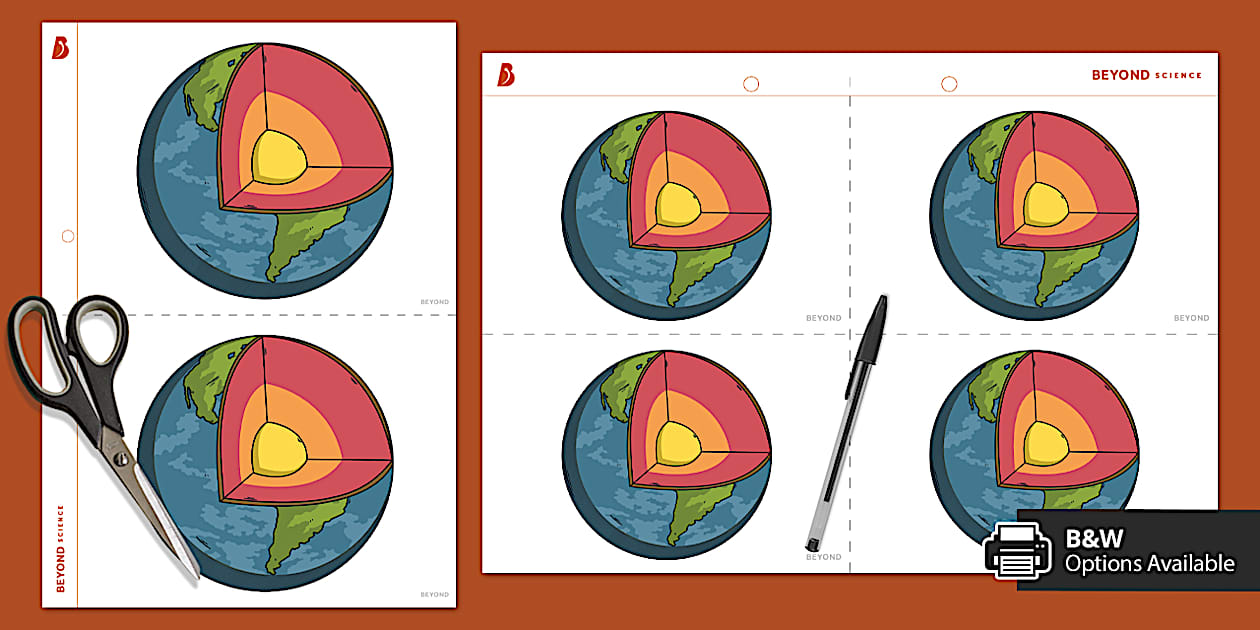 Structure of the Earth Illustration Sheet (teacher made)