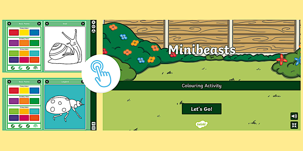 Minibeasts Interactive Colouring Game | Twinkl Go! - Twinkl