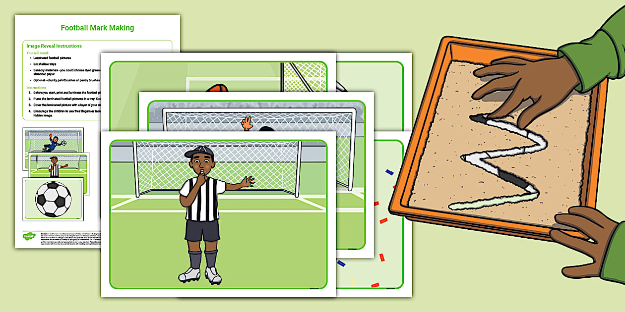 EYFS Football Mark-Making Image Reveal Activity | Twinkl