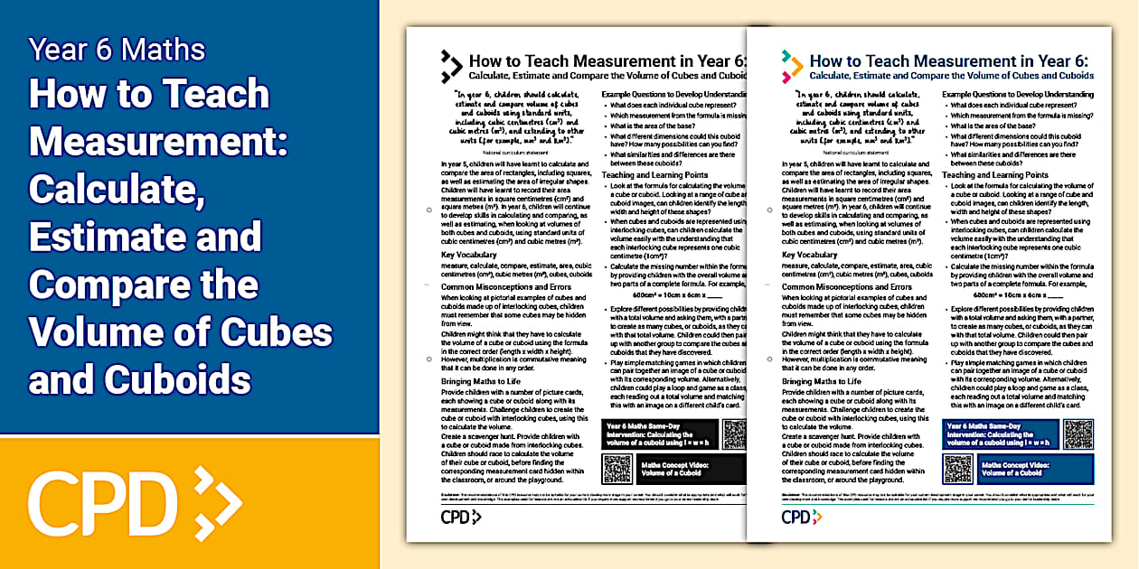How to Teach Measurement in Year 6: Calculate, Estimate and Compare the ...