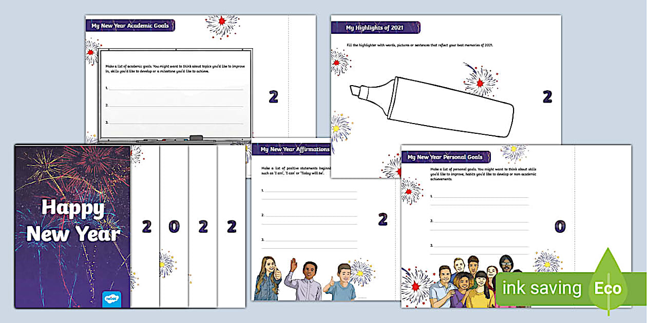 My New Year Goals Flap Book (teacher made) - Twinkl