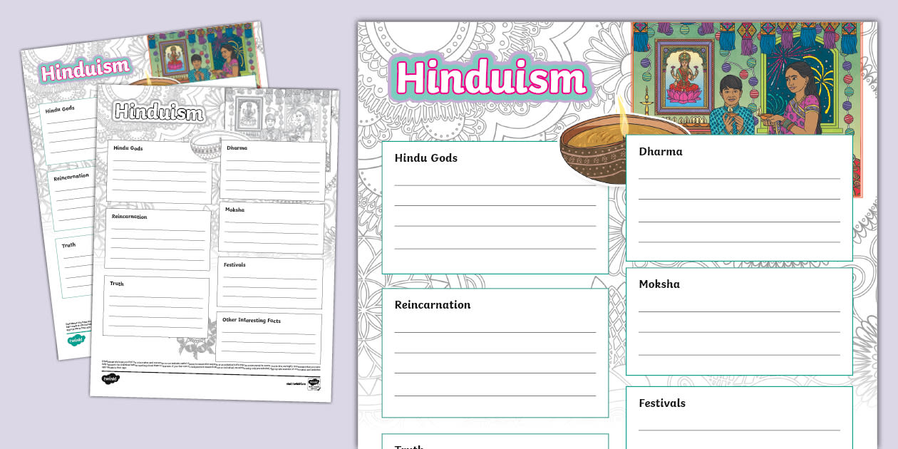 Hinduism Fact File Template - Twinkl Religion (teacher made)