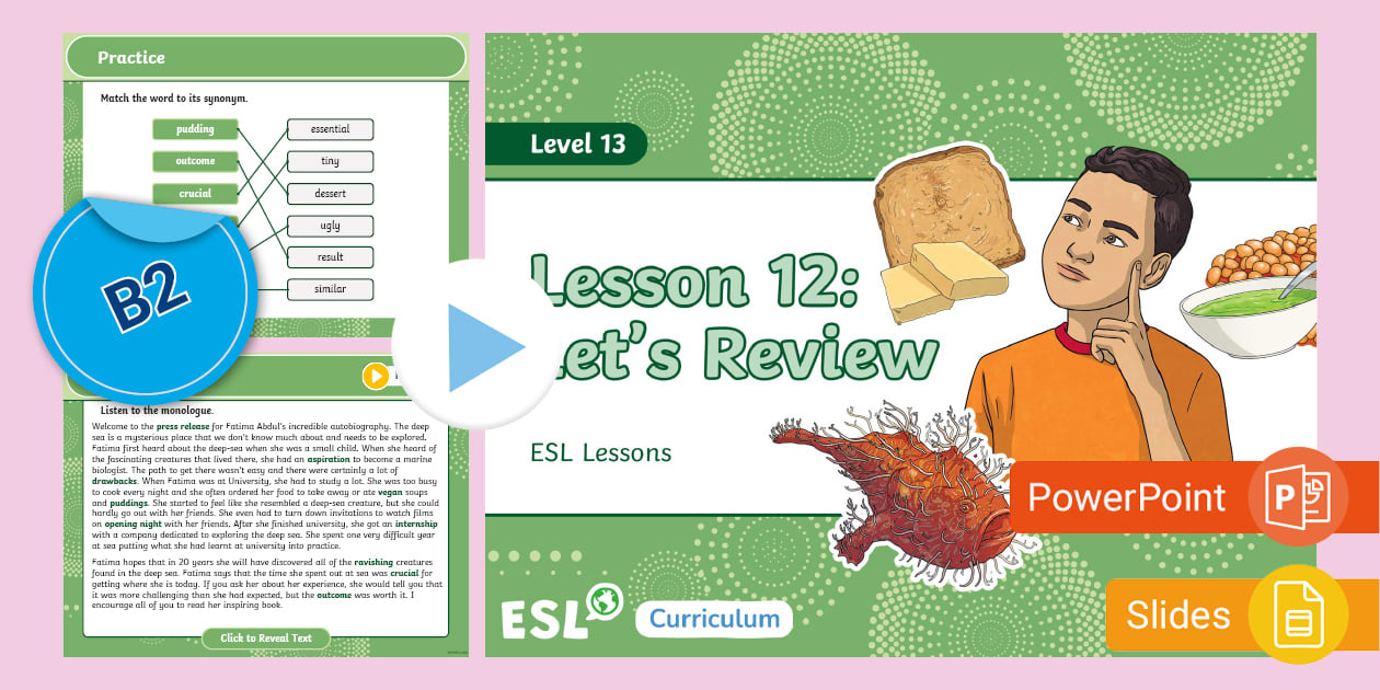 ESL Level 13, Lesson 11 Review