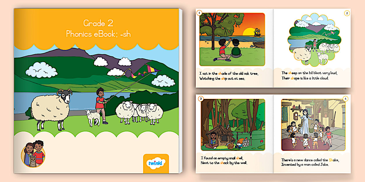 Grade 2 Phonics eBook: sh- (Teacher-Made) - Twinkl