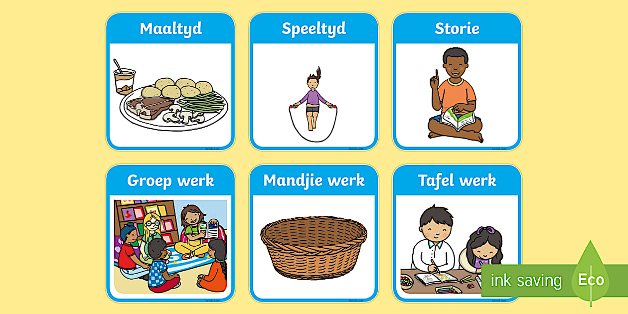 SEN Visuele Tydsrooster vir skool Tydrooster - Twinkl