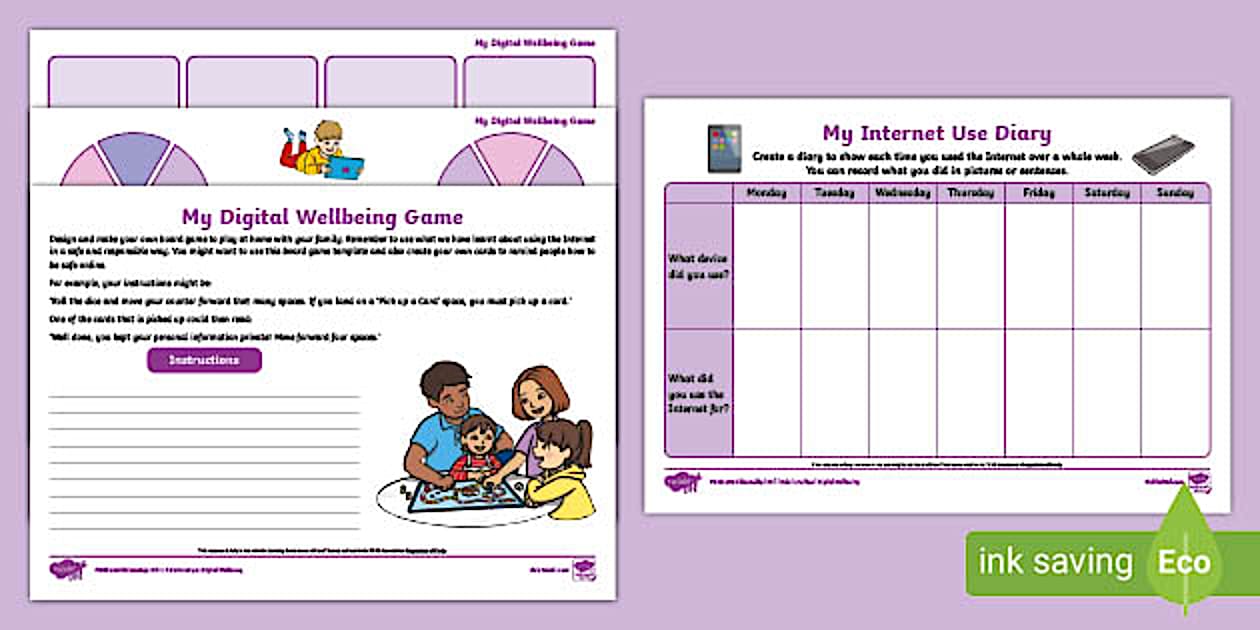 PSHE: KS1 Digital Wellbeing - Home Learning Tasks - Twinkl