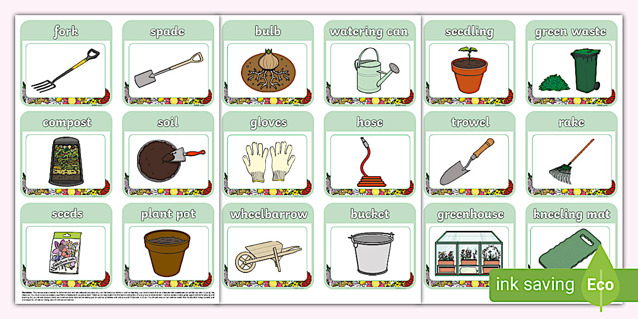 Gardening Flashcards (teacher made) - Twinkl