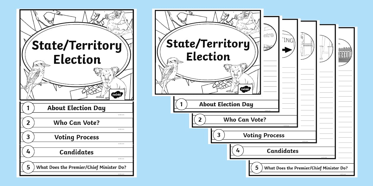 State/Territory Election Flipbook (Teacher-Made) - Twinkl
