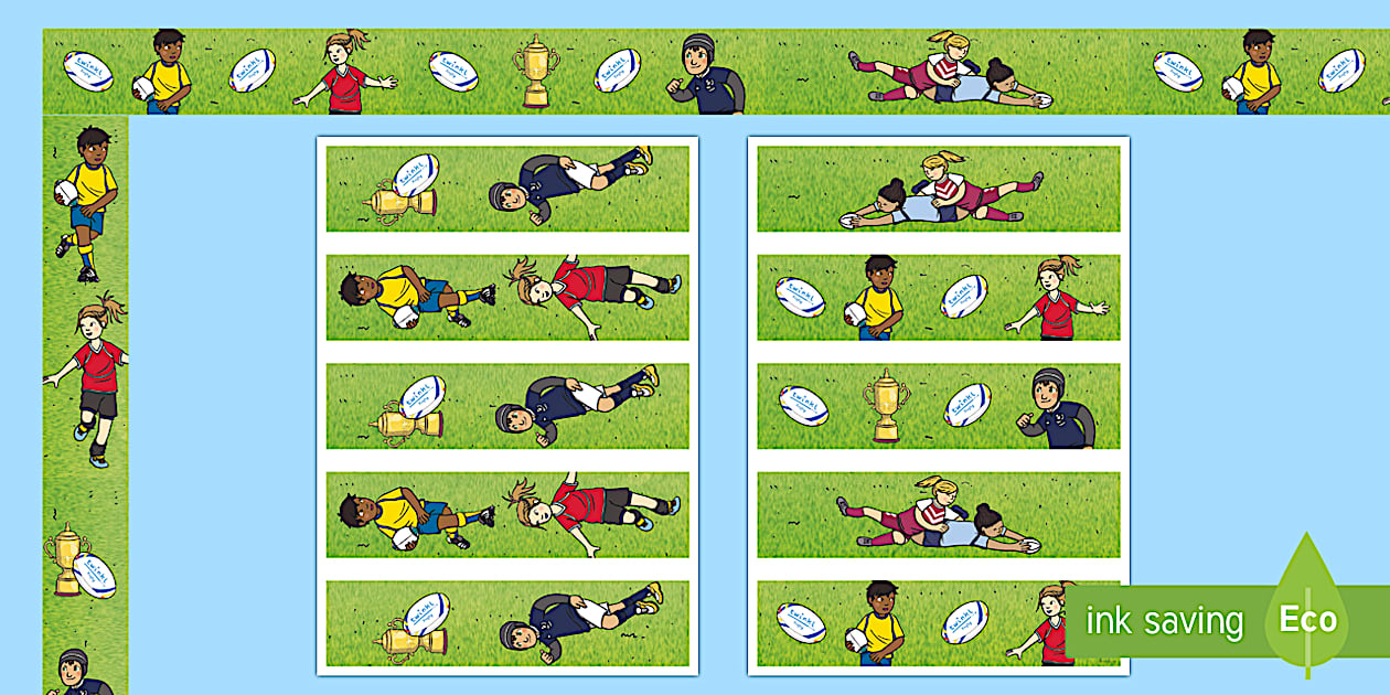 Rugby Display Borders (Teacher-Made) - Twinkl