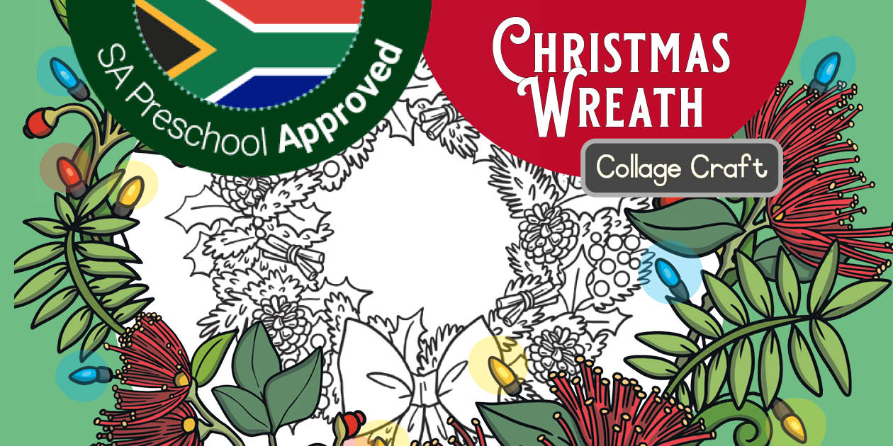 Preschool: Christmas- Wreath Collage Craft Instructions