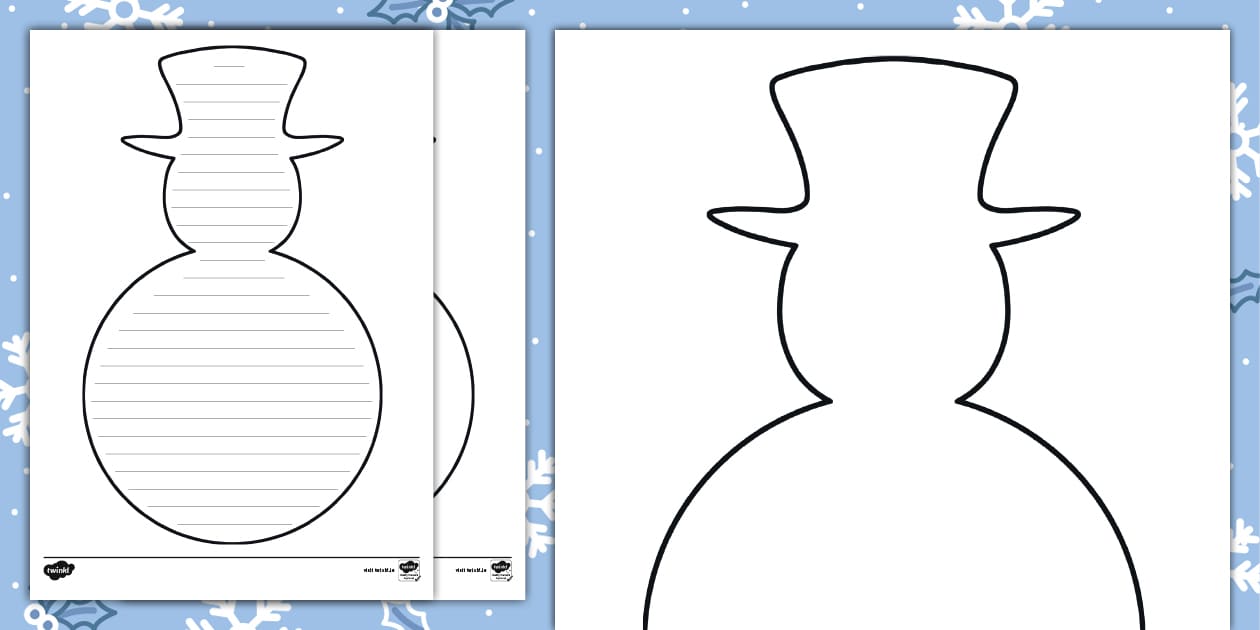Snowperson Writing Template (teacher made) - Twinkl