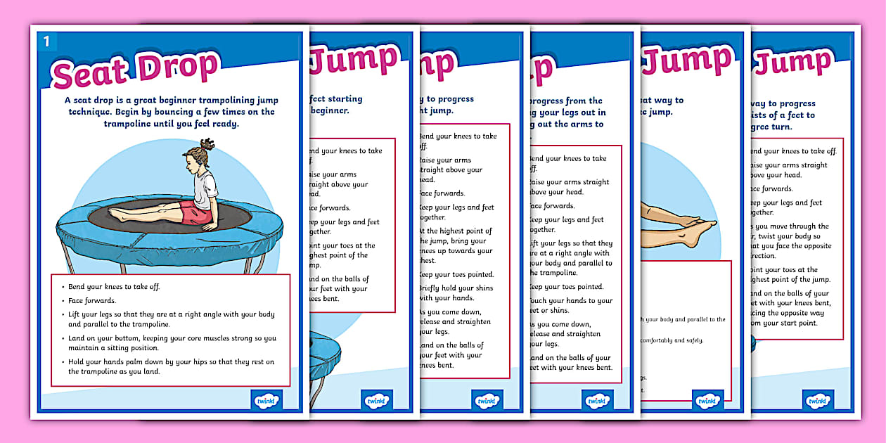 Trampoline Jump Posters - KS2 - PE (teacher made) - Twinkl